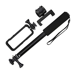 SALUTUY Camera Stand, Four Sections Adjusted Webcam Stand Drop Proof Scalable Shock Proof with Side Window for Insta360 ONE X2 Camera