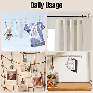 10Pcs Clips for Hanging, Premium Boot Hanger Clips, Portable Clothes Pins Laundry Clips for Pants Socks Boots Dolls, Space-Saving Hook Clips Laundry Hooks for Closet Travel Workout, Single Metal Clips