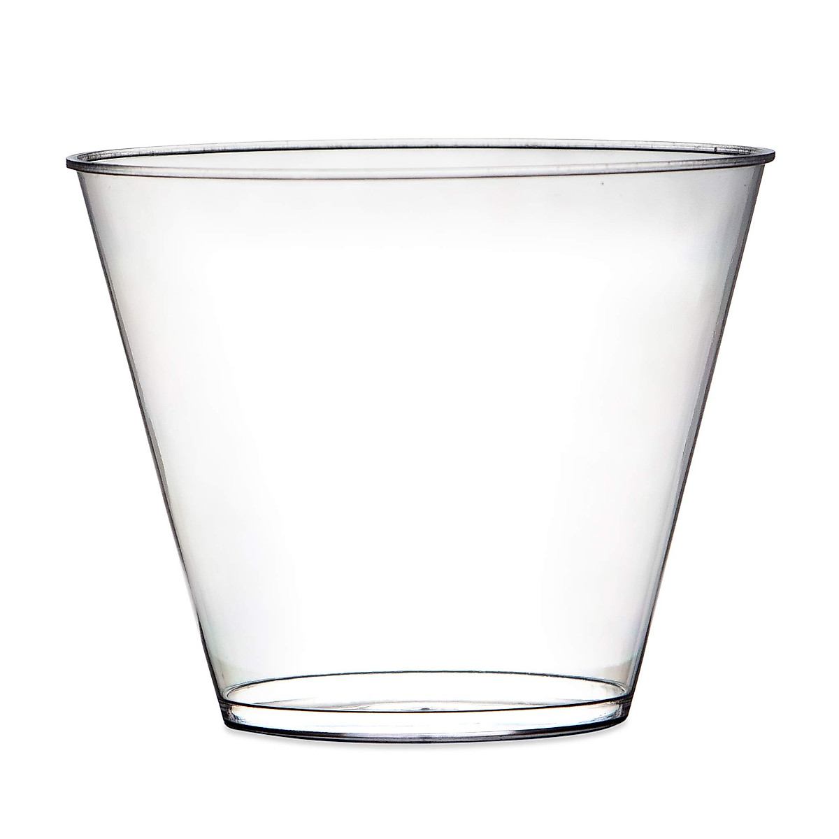 Clear Old Fashioned Cups - 9 oz (100 Count) - Premium Plastic, Elegant & Durable - Perfect for Parties, Events, and Everyday Use