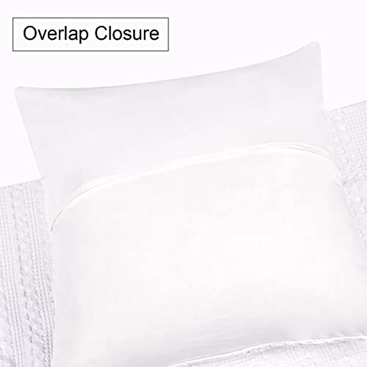 PHF 100% Cotton Waffle Weave Euro Sham Covers, 2 Pack 26" x 26" Pillow Covers for Elegant Home Decorative, No Insert, Decorative Euro Throw Pillow Covers for Bed Couch Sofa, White