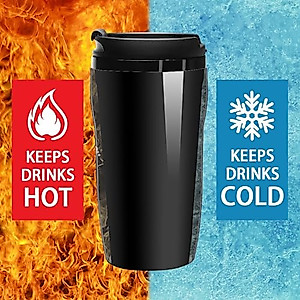 Yin-Yang Japanese Fish Travel Coffee Mug Reusable Coffee Cup Tumbler with Lid for Outdoor 250ml