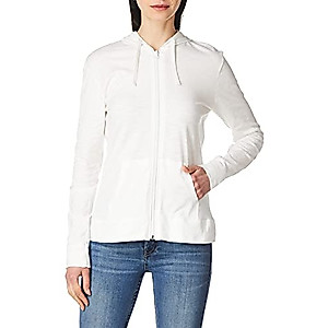 Hanes womens Slub Jersey fashion hoodies, White, X-Large US