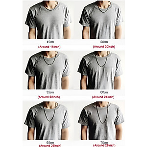 Vintage Black 925 Sterling Silver Diamond-cut Anchor Link Chain Necklace Cable Chain for Men Women 4mm 65cm