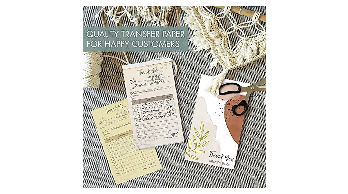 Simplified Abstract Thank You Receipt Book for Small Business