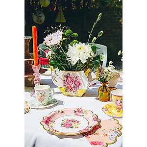 Talking Tables Truly Scrumptious Floral Plates for a Tea Party, Wedding, Multicolor (1)