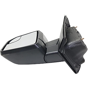 Kool-Vue Mirror Compatible with 2015-2020 Ford F-150 Driver Side Manual Folding, Textured Black, Blind Spot Glass, Manual Glass