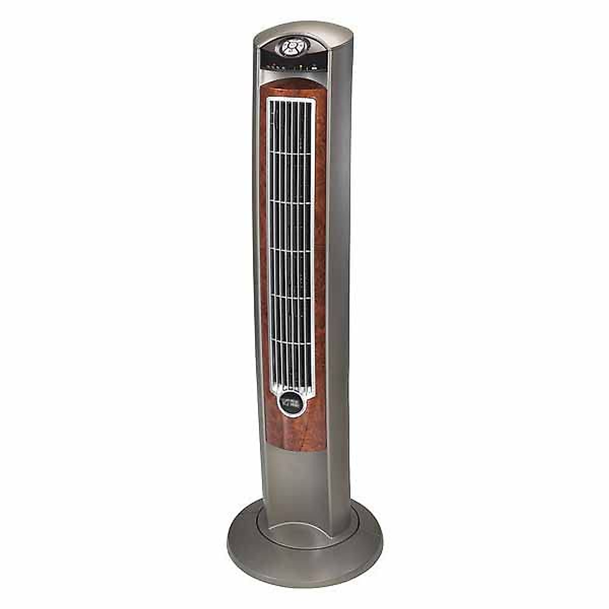 3-1/2" Tower Fan, Oscillating, 3 Speeds, 120VAC, Gray, Remote Control