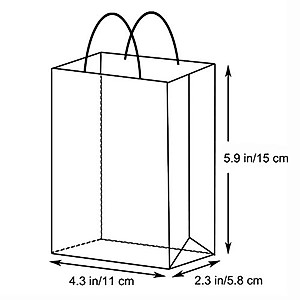 AZOWA Gift Bags Small Kraft Paper Bags with Handles (4 x 2.4 x 6 in, Hunter Green Color, 50 Pcs)