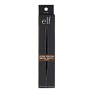 e.l.f., Ultra Precise Brow Pencil, Creamy, Micro-Slim, Precise, Defines, Creates Full, Natural-Looking Brows, Tames and Combs Brow Hair, Taupe, 0.002 Oz