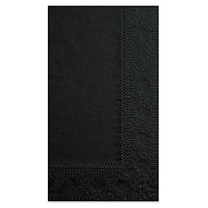 Hoffmaster 180513 Dinner Napkin, Regal Embossed Border, 2 Ply, 1/8 Fold, 15" x 17" Unfolded (4.25" x 7.5" Folded), (Case of 1,000) , Black
