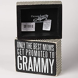 Primitives by Kathy 25165 Chevron Trimmed Box Sign, 5" x 4"