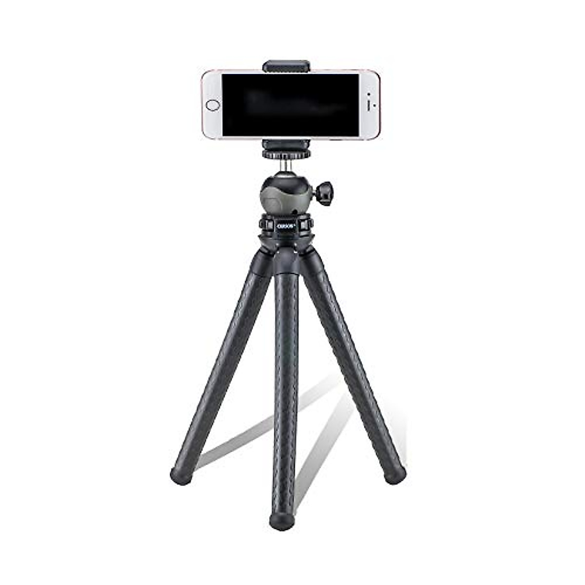Carson BoaPod Flexible Leg Travel Tripod with Universal Smartphone Adapter and Wireless Remote Shutter Button (TR-050), Black, Medium