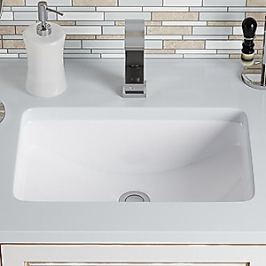 MR Direct u1913-w Sink Undermount Porcelain Bathroom White