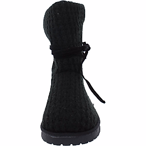 MUK LUKS Women's Clementine Boot, Black Plaid, 9 Wide