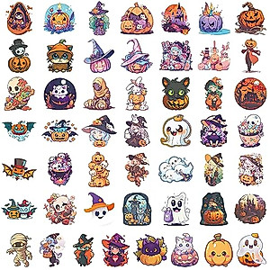 Halloween Stickers for Kids, 100PCS Waterproof Vinyl Stickers for Water Bottles, Notebooks, Laptops, Phone Cases, Decorative Gifts for Teen Girls