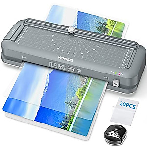 Laminator, A4 Laminator Machine, WORIKIZE Thermal Laminator with Laminating Sheets 20 Pouches for Home Office School