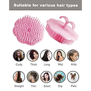 DF DUALFERV Hair Scalp Massager Shampoo Brush, 6 Pcs Scalp Brush Shower, Soft Scalp Scrubber for Dandruff, Scalp Exfoliator Brush for Adults, Children and Pets