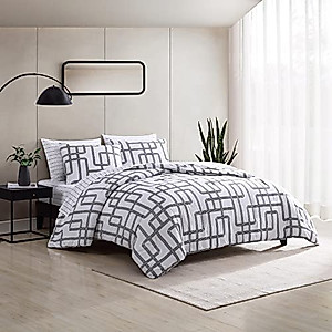 City Scene- Twin Duvet Cover Set, Cozy Reversible Bedding Set with Matching Sham(s), Modern Home Décor (Mainline White, Twin)