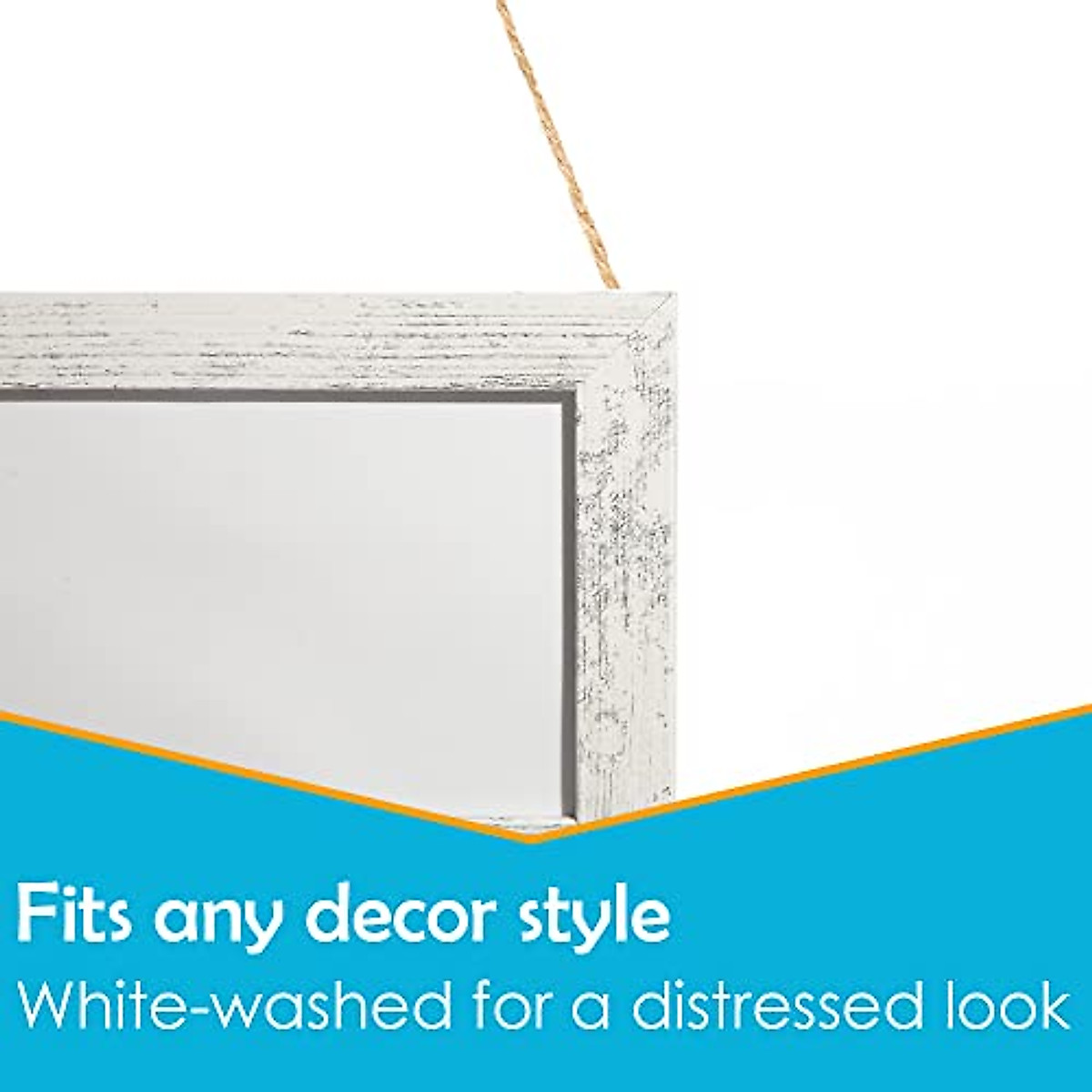 Houseables Collage Picture Frame, Hanging Photo Frames, 4” x 6” Prints, 2 PK, 4 Frame Set, White, Whitewash, Wood, w/Glass, Twine, Hanger, Rustic Style, Country Chic, Landscape, Farmhouse Decor