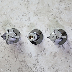 DANCO Bathtub and Shower 3-Handle Remodel/Rebuild Trim Kit for Central Brass Faucets | Knob Handle | 10L-11H, 10L-11C, 10L-13D | Chrome (39616)