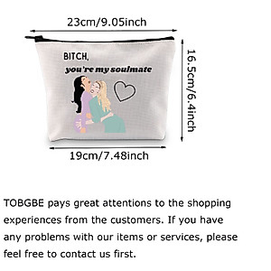 TOBGB Maddy And Cassy Gift You Are My Soulmate Lines Inspired Makeup Bag TV Show Role Gift TV Show Merchandise Friendship Gift (Soulmate bag)