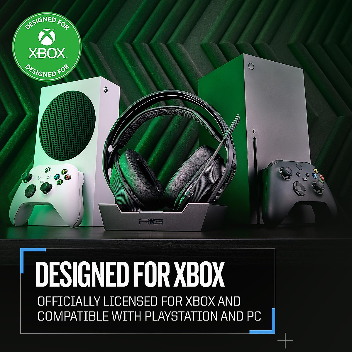 RIG 800 PRO HX Wireless Gaming Headset & Multi-Function Base Station Officially Licensed for Xbox Series X|S, Xbox One, Windows 10/11 PCs - Dolby Atmos 3D Audio - Up to 60 Hour Battery (2024 Edition)