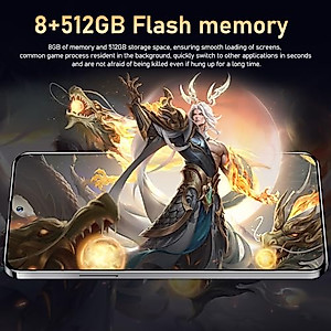 Arackyer S23 Ultra Cellphone, 5G Unlocked Android Smartphone, 6.8" FHD Display, 8GB+512GB ROM, 48+13MP Camera, 1TB Expandable Storage, 6000mAh Long Battery Life, Stylus Pen (Black)