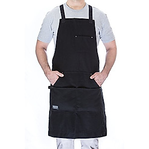 Hudson Durable Goods - Professional Grade Chef Apron - Black - 100% Cotton