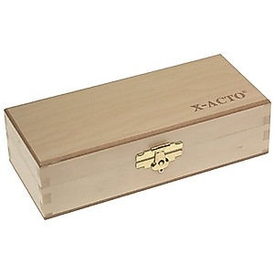 X-ACTO Basic Knife Set | Set Contains 3 Precision Knives, 10 Precision Knife Blades, Wooden Chest for Storage (14 Count)