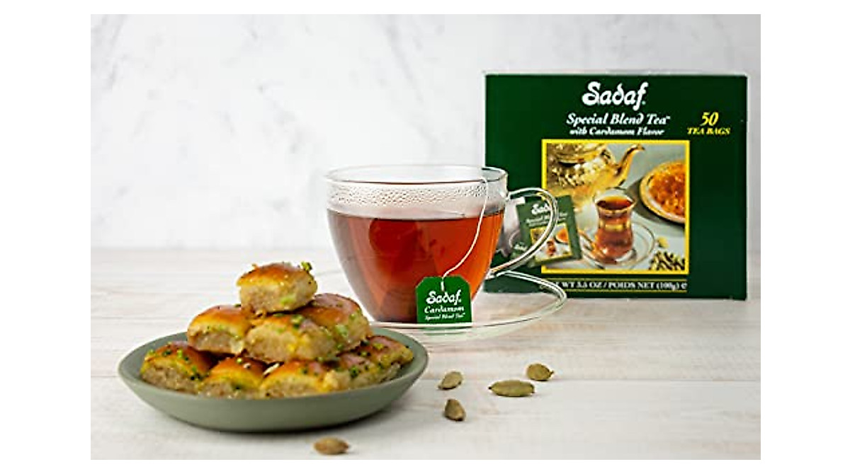 Sadaf Cardamom Tea Bags - Premium Ceylon Blend