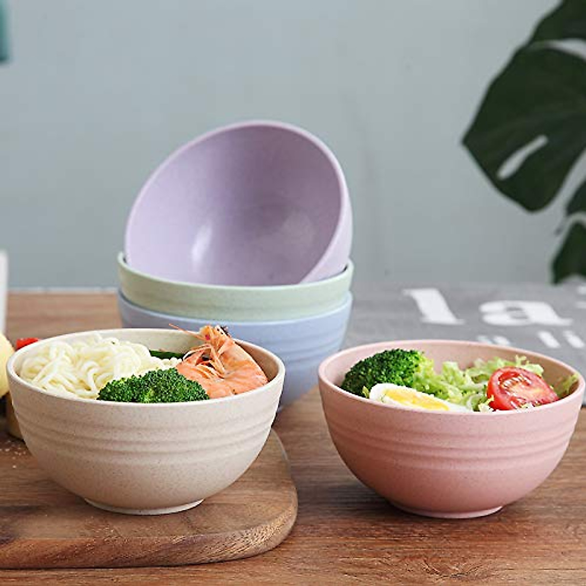 choary Eco-friendly Wheat Straw Bowls, 4.7 inches mini Snacks Bowl Sets,Unbreakable Natural Non-Toxin mini Bowls for Fruits, Microwave Dishwasher safe BPA FREE set of 5.
