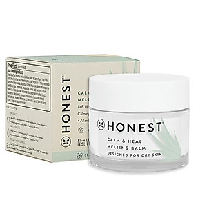Honest Beauty Calm + Heal Melting Balm for Dry + Sensitive Skin | Allantoin + Calming Phyto-Blend | Vegan + Cruelty Free | 1.7 oz