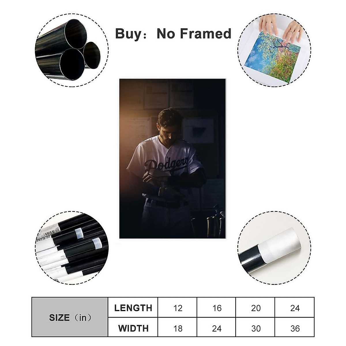 Trea Turner Baseball Player Poster7 Canvas Poster Bedroom Living Room Office Decoration Gifts Unframe: 12x18inch(30x45cm)