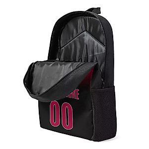 Miami Custom Backpack High Capacity,Add Personalized Name And Number, Backpack for Men Women,Basketball Bags for Teenagers