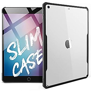 TineeOwl iPad 9.7 (2018/2017 Version) Ultra Slim Clear Case, Flexible TPU, Absorbs Shock, Lightweight, Thin (Black)