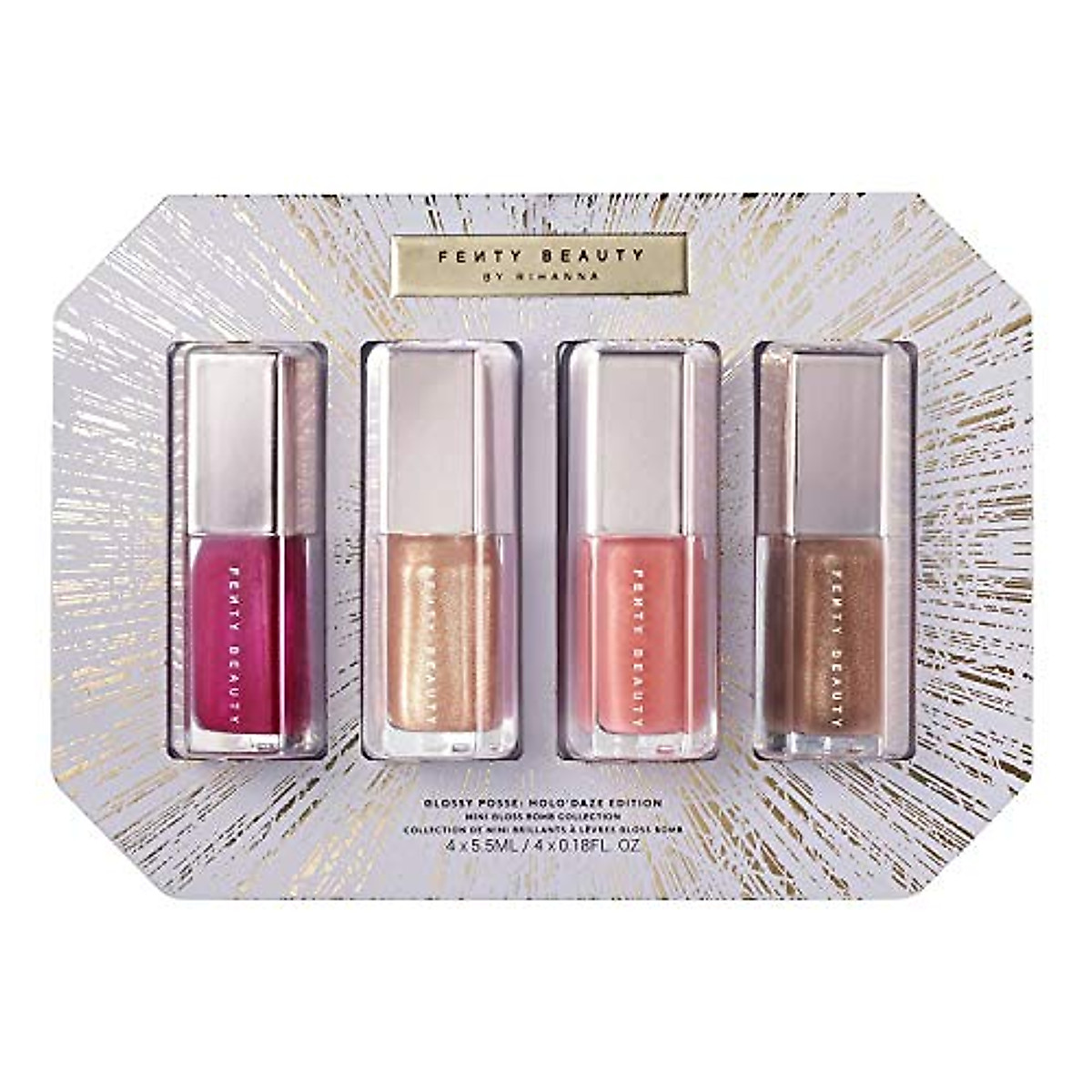 FENTY BEAUTY by Rihanna Glossy Posse Holo'Daze Edition Mini Gloss Bomb Collection