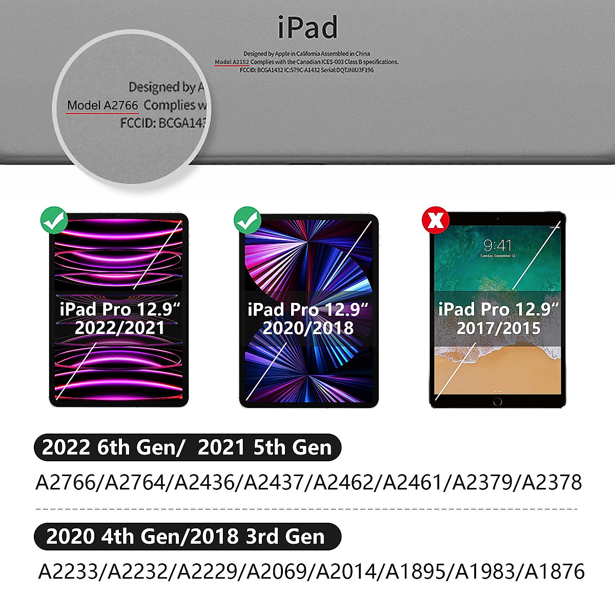 auaua Screen Protector for iPad Pro 12.9 inch 6th/5th/4th/3rd Generation (2022/2021/ 2020/2018), with Easy Installation Tool, 9H Hardness Tempered Glass