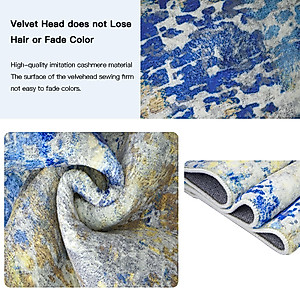 Nisorpa 5×7 FT Area Rug, Washable Living Room Rug Abstract Rug with Non-Slip Backing Bohemian Style for Bedroom Living Room Office