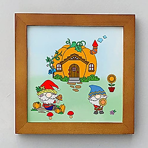 Hying Christmas Gnomes Clear Stamps for Card Making and Photo Album Decorations, Thanksgiving Flowers Stamp Xmas Animals Rubber Stamps Seal for DIY Scrapbooking