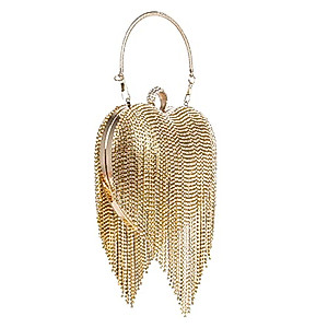 Lanpet Women Heart Shape Evening Clutch Bag,Rhinestone Diamond Wedding Party Purse Handbag