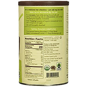Lake Champlain Chocolates Unsweetened Organic Cocoa, 10 oz