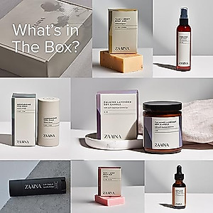 Spa Gift Set for Her, Natural and Clean Beauty Box, Relaxing Unique Spa Gift Basket for Women, Luxury Self-Care Birthday Gifts for Women by ZAAINA