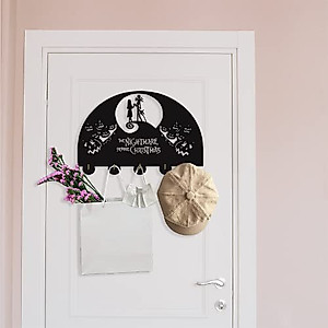 The Nightmare Before Christmas Key Hooks-Wall Hooks Heavy Duty 20LB(Max),Wall Décor,Wood Coat Hooks, Key Holder,Key Hanger for Wall、Entryway and Kitchen