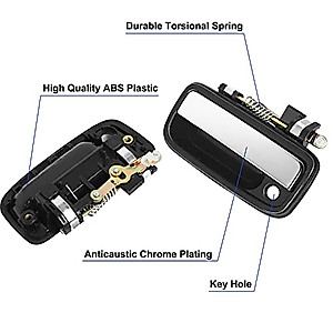 BINWUHI 2Pcs Outside Exterior Front Left Driver Side & Right Passenger Side Door Handles Compatible with 1995-2004 Toyota Tacoma, 2004-2012 Toyota Hilux, Replace 769MX, 768MX, 6922035030, 6921035030