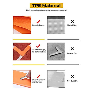 DEERFAMY 24 Pcs Pickleball Court Markers Kit, Temporary Pickleball Lines Throw Down Markers for Outdoor Indoor Tennis Badminton, Orange and Yellow