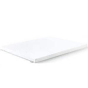 ZINUS 3 Inch Ultra Cooling Gel Memory Foam Mattress Topper with Cooling Cover, CertiPUR-US Certified, King, White