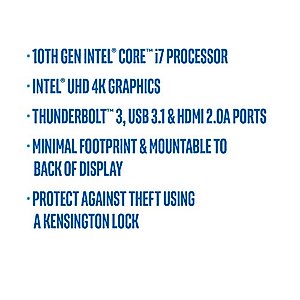 Intel NUC 10 Performance Kit Core i7 Processor (Sleek Chassis)