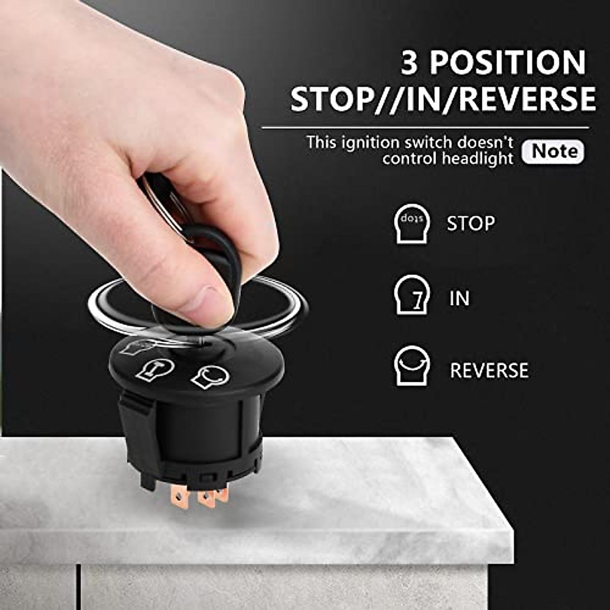 Tecreddy Ignition Switch 3 Position with Key for Cub Cadet, Troy-Bilt, MTD, Craftsman, Husqvarna, Delta, JD Riding Lawn Mower 925-04228, 725-04228