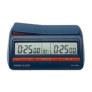 Chess Clock, Advanced Digital Chess & Game Timer, ABS Digital Display Professional International Chess Clock - Blue