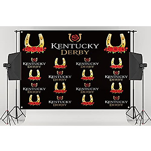 Rainlemon Kentucky Derby Photo Booth Backdrop Churchill Downs Run for The Roses Party Photography Background Decoration (7ft*5ft)